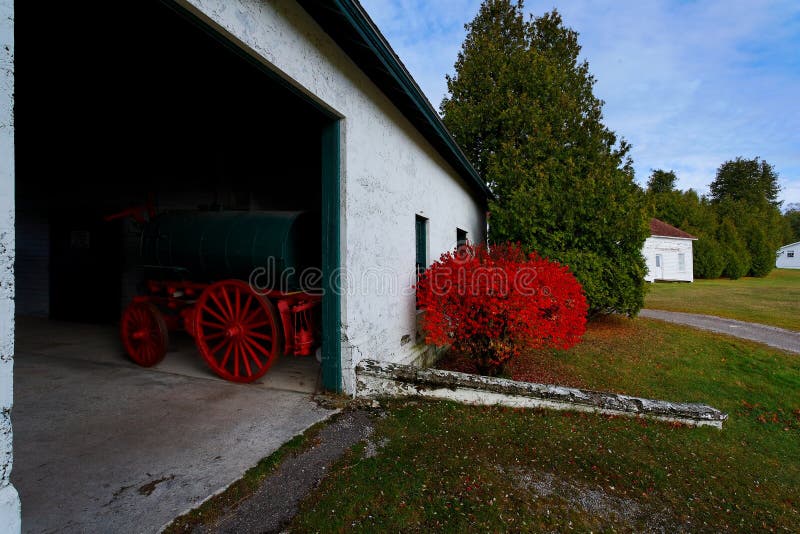 Fire Engine Red stock photo. Image of mackinac, trees - 23747046
