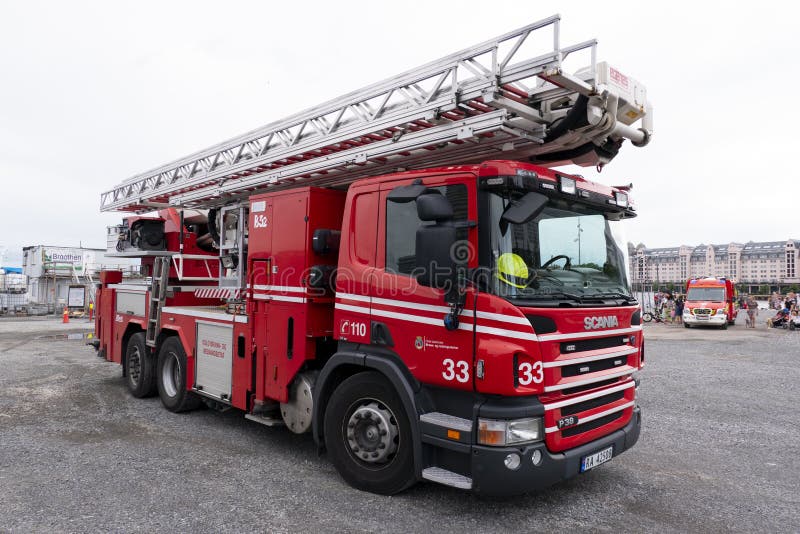 Fire Engine Red Car Emergency Editorial Image - Image of tender ...