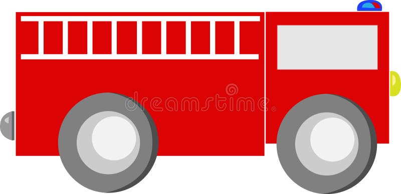 Fire Engine Red Cartoon Truck Stock Vector - Illustration of fire ...
