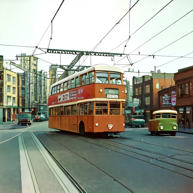 Retro Trams Stock Illustrations – 77 Retro Trams Stock Illustrations ...