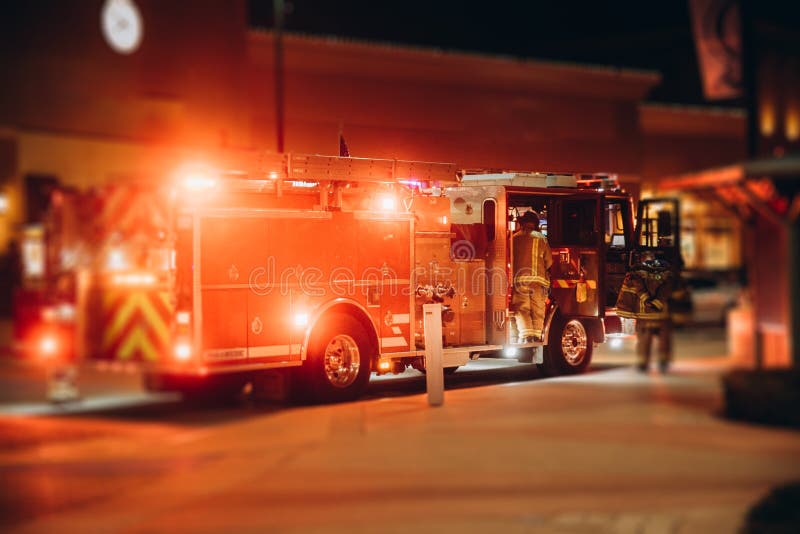 Fire Engine on the scene stock image. Image of corona - 175578953