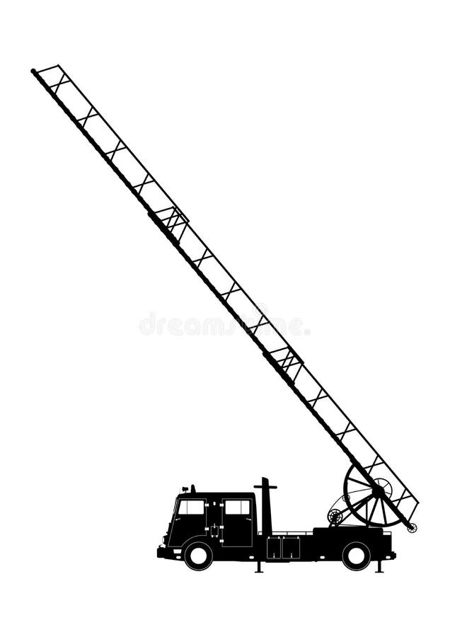 Fire engine silhouette stock vector. Illustration of security - 164078944