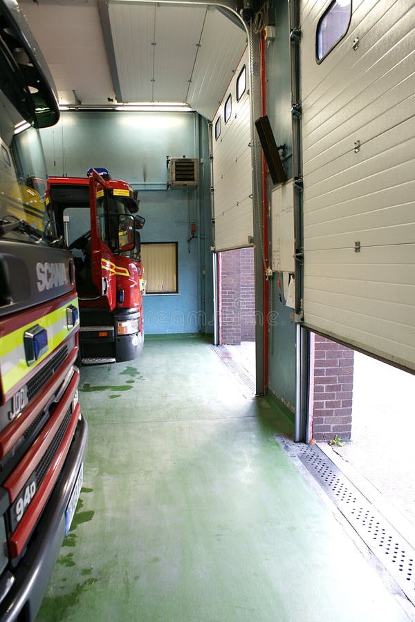 Fire Engine Inside Dutch Fire Station, Brandweer, Nederlands Editorial ...