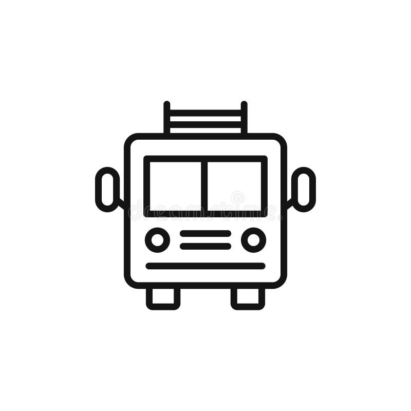 Fire Engine Truck Icon Symbol on White Background Stock Vector ...