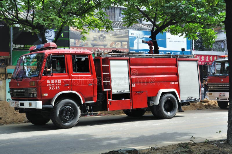 Fire engines editorial stock image. Image of china, fire - 20302659