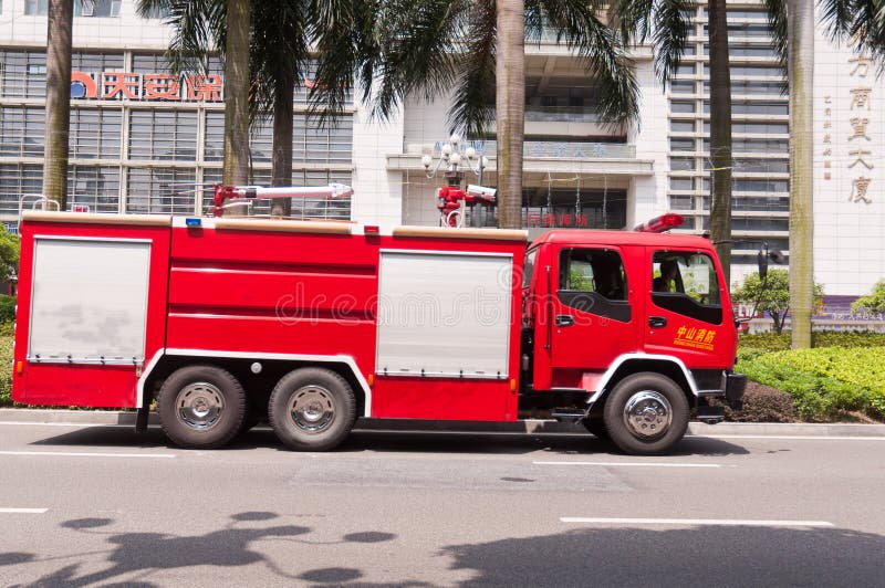 Fire engines editorial image. Image of fast, fire, tree - 26301055