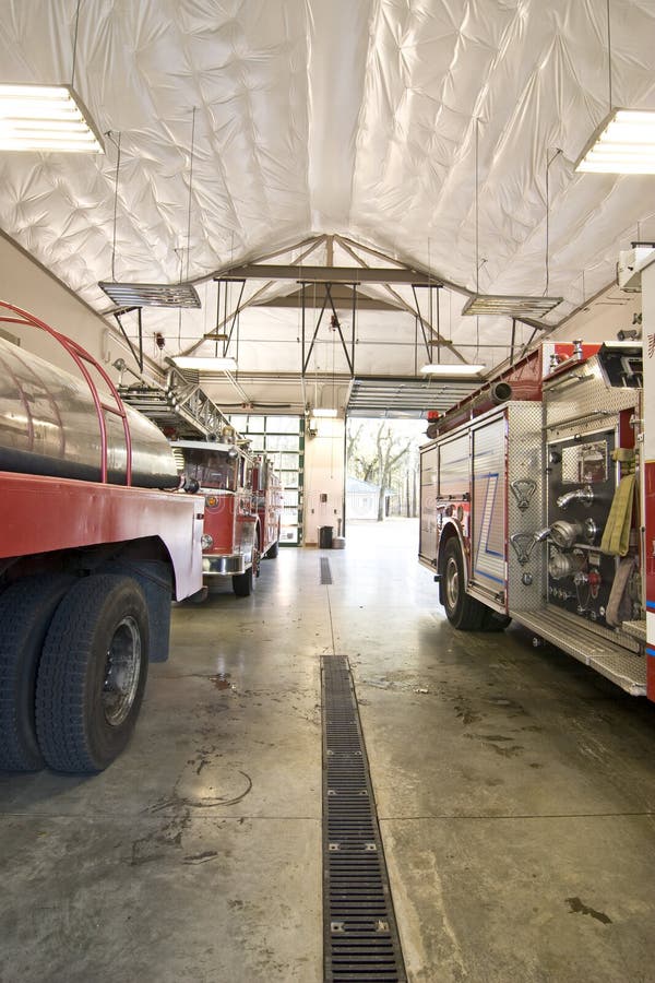 Fire Engines In Garage Picture. Image: 4373378
