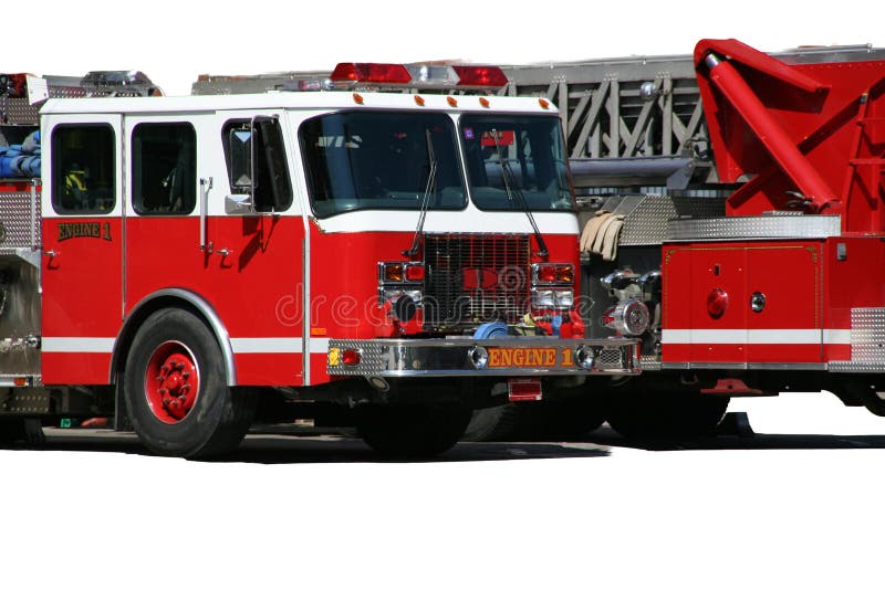 Fire engines, isolated stock image. Image of truck, call - 4763405