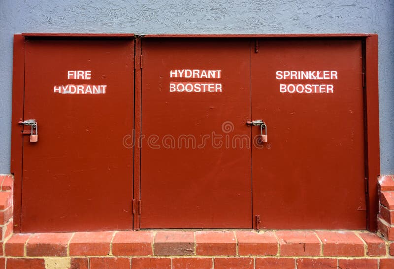 Red fire equipment stock image. Image of industrial - 187627547