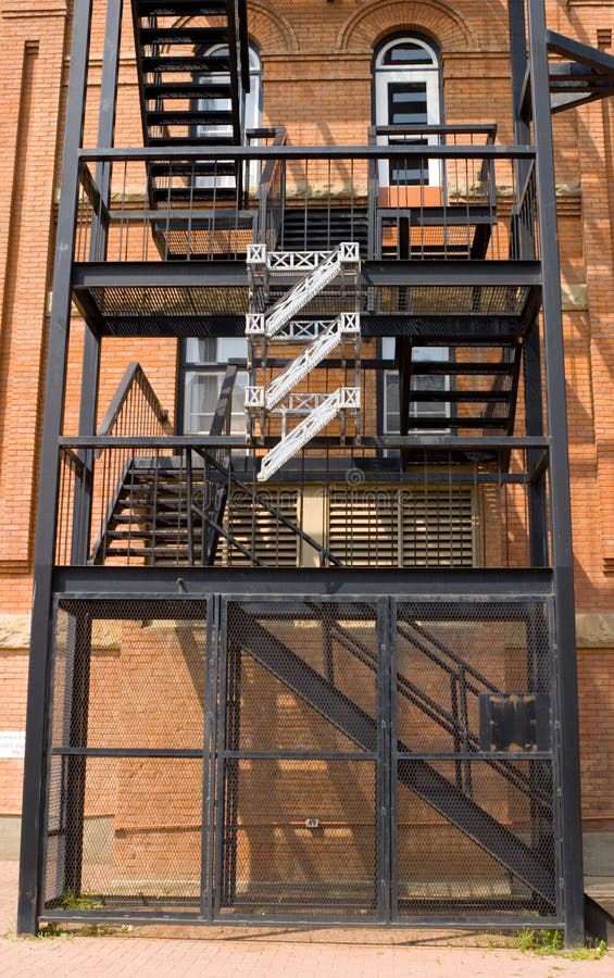 Fire escape stock photo. Image of color, ladder, spiral - 10809852