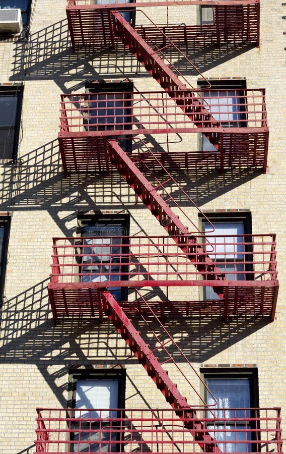 Fire Escape stock photo. Image of sunlit, daylight, wall - 12873692