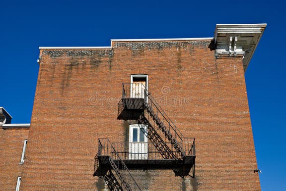 Fire Escape stock image. Image of stairway, metal, cornice - 5665097