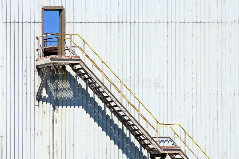 Fire Escape stock image. Image of diagonal, mesh, rusty - 6995511