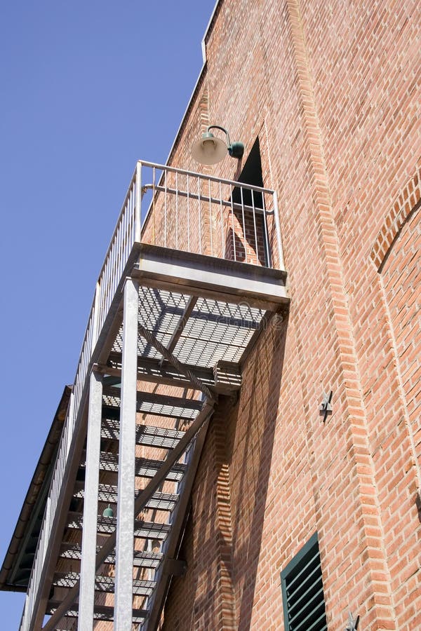 Fire Escape Brick Building stock image. Image of stairs - 2605397