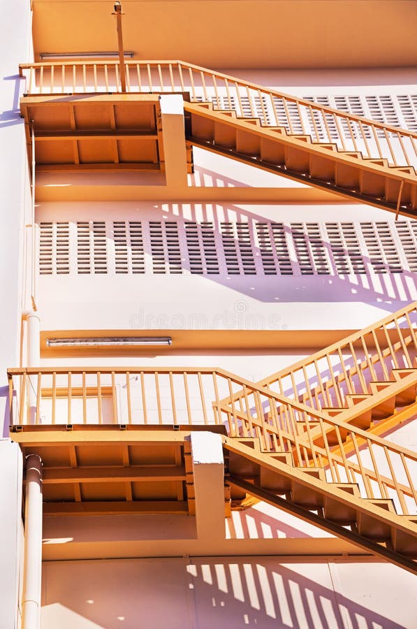 Fire escape stock photo. Image of background, factory - 43569712