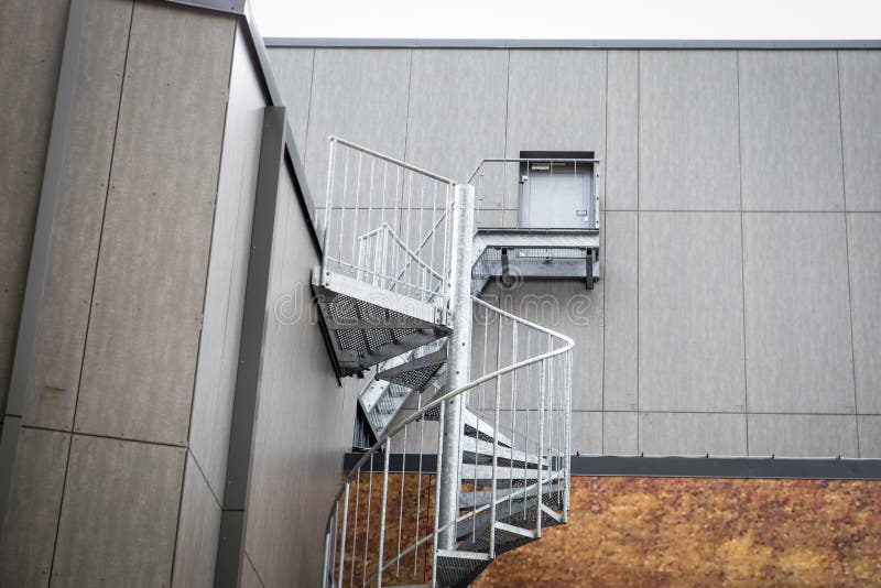 Fire Escape, Emergency Exit and Stairs. Architectural Details Stock ...
