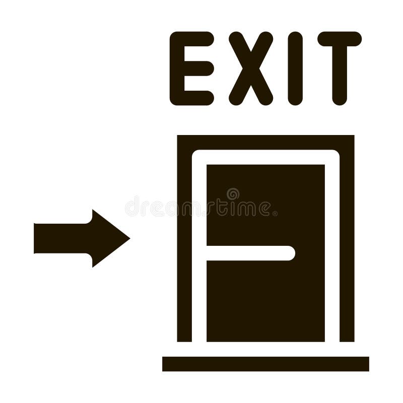 Fire-escape Exit Door Doodle Icon Hand Drawn Illustration Stock Vector ...