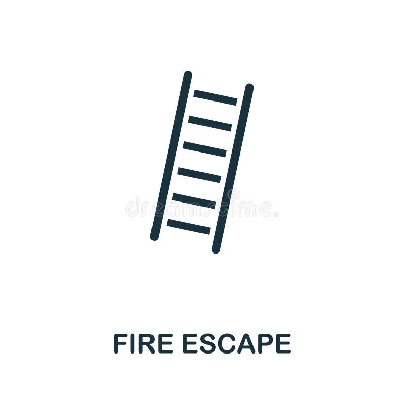 Fire Escape Icon. Creative Element Design from Fire Safety Icons ...