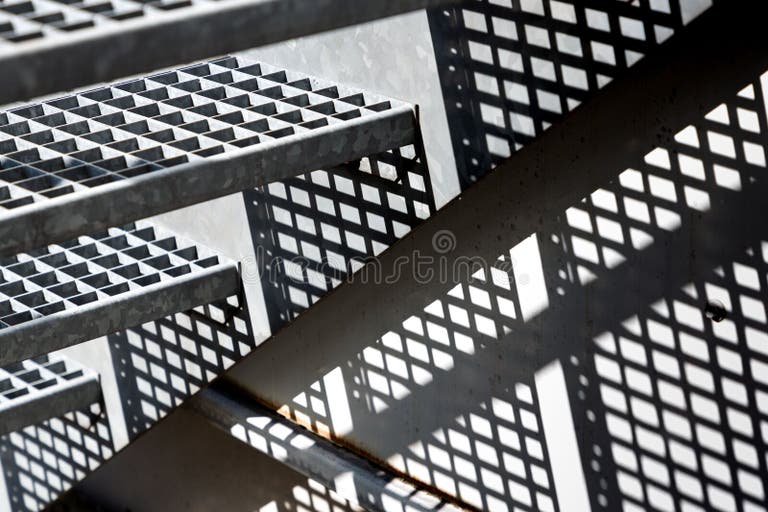 A Fire Escape with Its Openwork Steps Forms Graphic Elements of ...