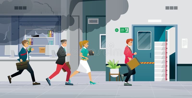 Fire escape. stock vector. Illustration of security - 260764326