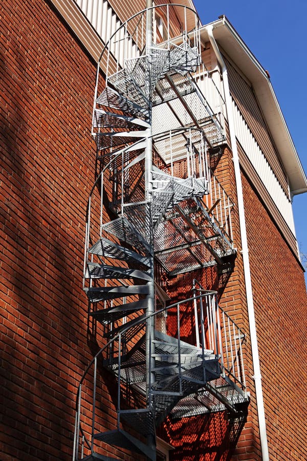 Fire Escape on the Outside of Multi-storey Residential Buildings Stock ...