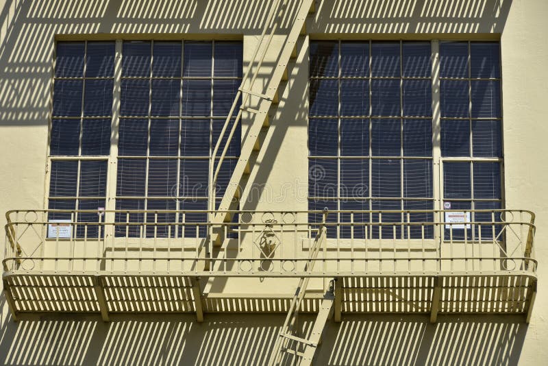 Fire Escape in San Francisco , Building with Windows and Emerg Stock ...