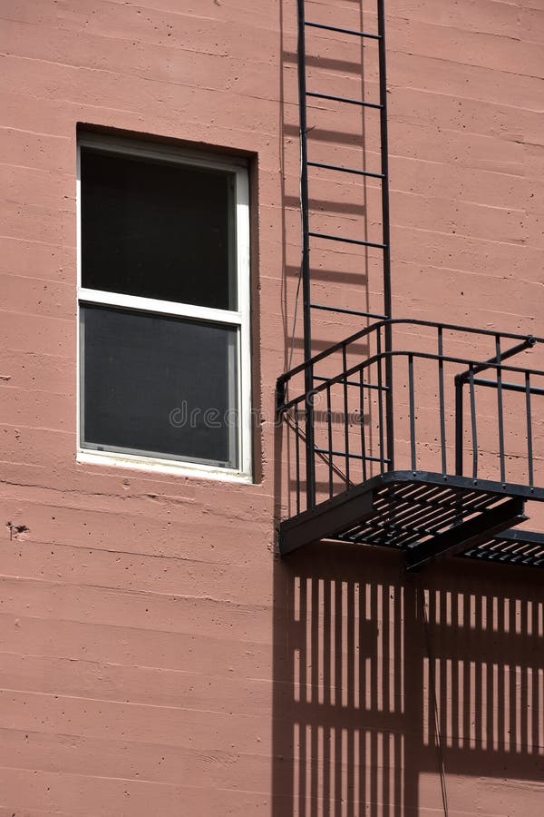 Fire Escape in San Francisco , Building with Windows and Emerg Stock ...
