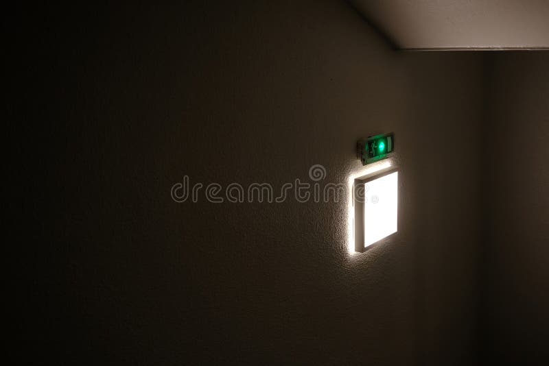 Fire Escape Sign and Emergency Light. Stock Photo - Image of icon ...