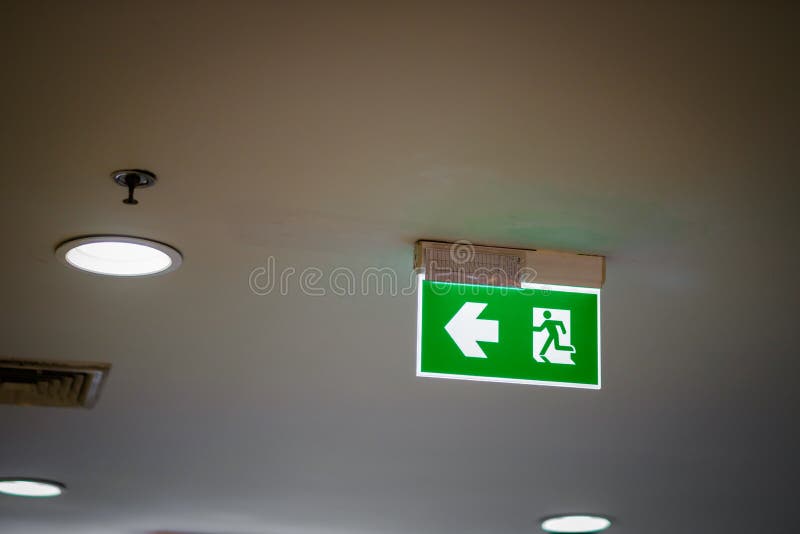 A Fire Escape Sign for Emergency Situation Inside the Building Stock ...