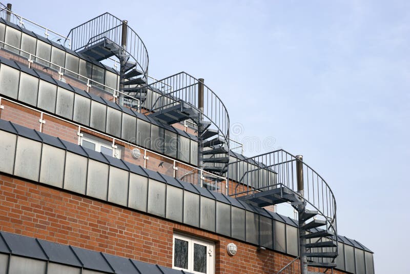 The Fire Escape Stair Which is a Part of Building Stock Image - Image ...