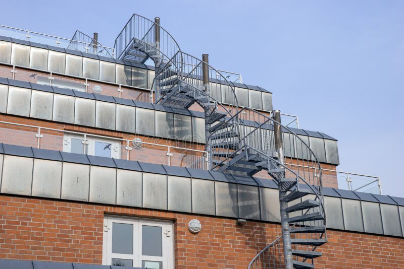 The Fire Escape Stair Which is a Part of Building Stock Image - Image ...