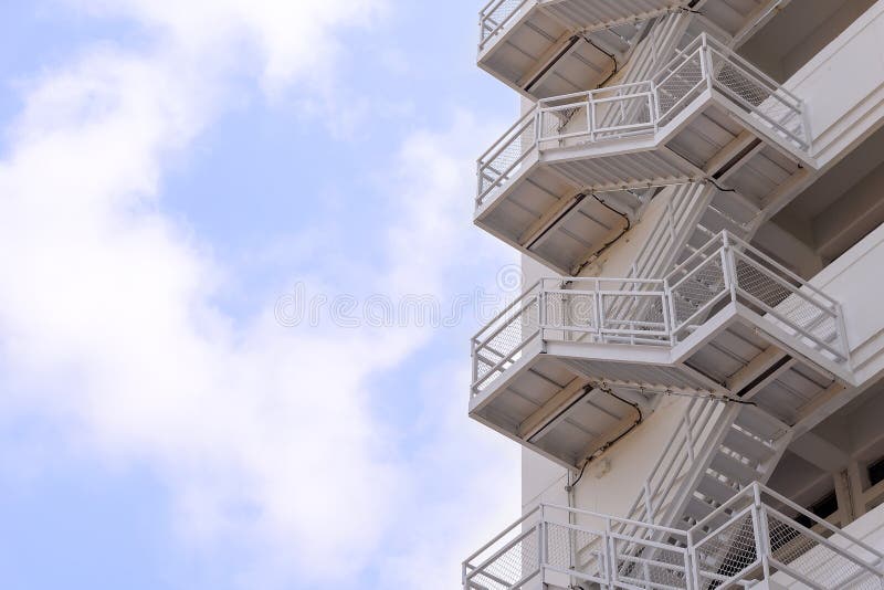Fire escape stair stock photo. Image of escape, modern - 68657032