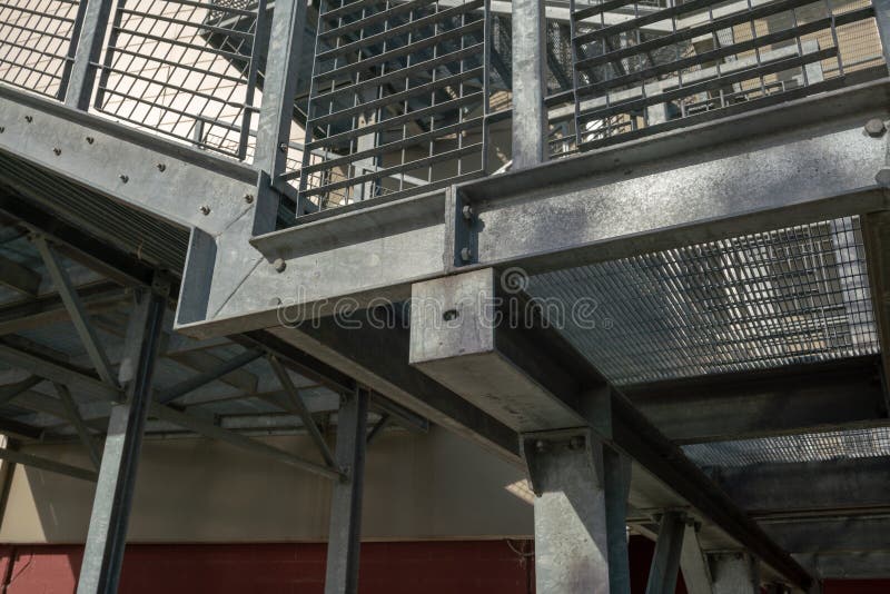 Fire Escape Staircase, Pedestrian Passage for Emergency Exit ...
