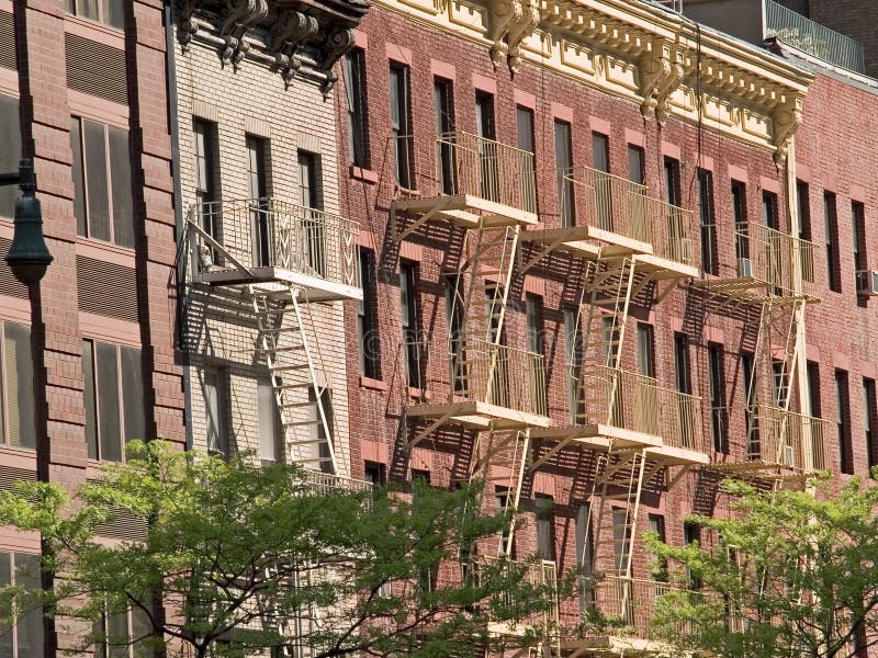 Fire-escapes stock photo. Image of urban, real, architecture - 2833394
