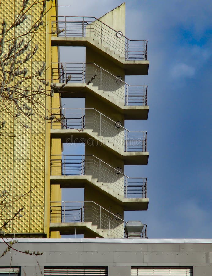 Fire escapes stock image. Image of building, step, secure - 109935403