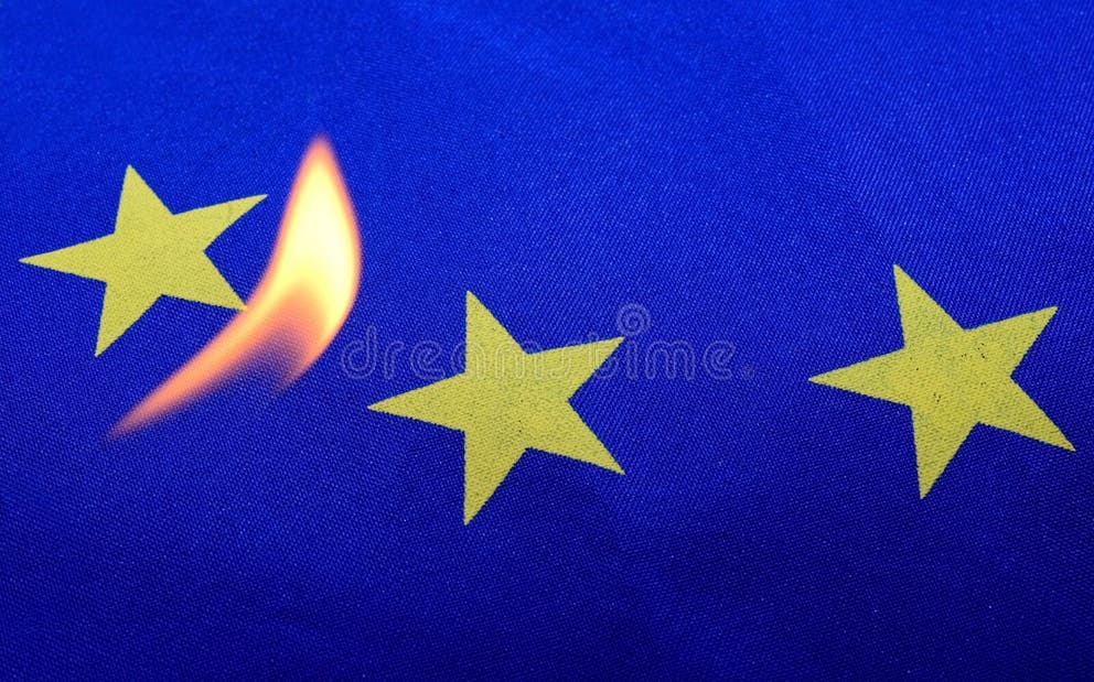 Fire euro flag stock photo. Image of symbol, european - 41623262