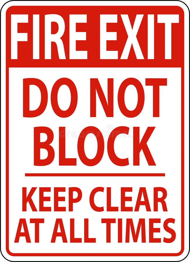 Fire Exit Do Not Block Stock Illustrations – 192 Fire Exit Do Not Block ...