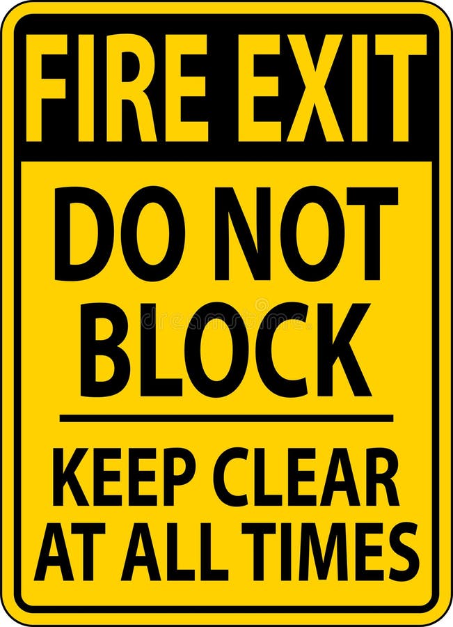 Fire Exit Do Not Block Stock Illustrations – 192 Fire Exit Do Not Block ...