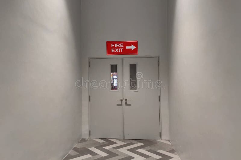 Fire Exit Door in the City Building Stock Image - Image of exterior ...