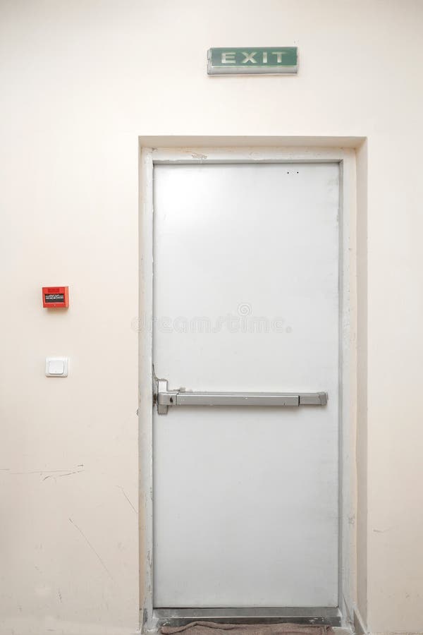 Fire Exit Door in Condominium or Apartment for Emergency Fire Alarm ...