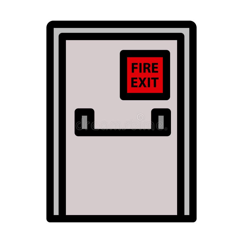 Fire Exit Door Icon stock vector. Illustration of depart - 236070930