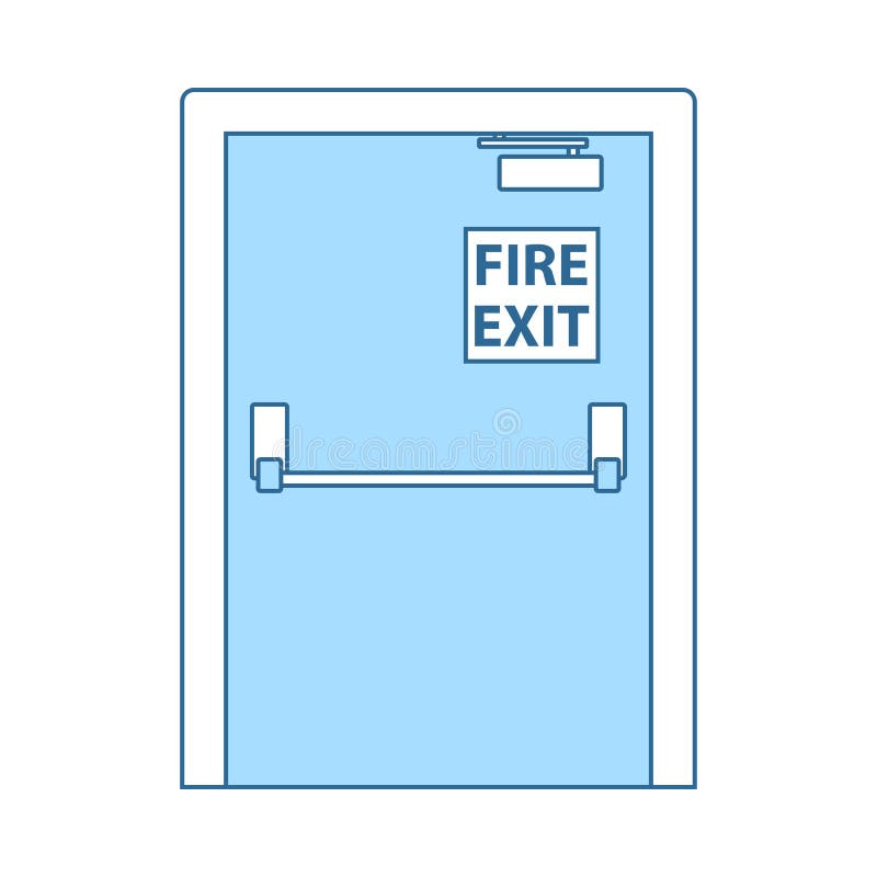 Fire Exit Door Icon stock vector. Illustration of human - 160538315