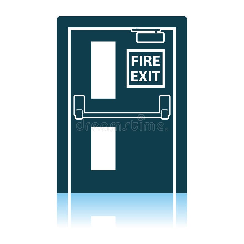 Fire Exit Door Icon stock vector. Illustration of figure - 200002140
