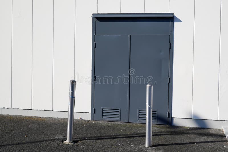 Fire Exit Door Protection System in Commercial Industrial Unit Stock ...