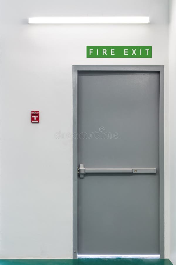 Fire exit door stock photo. Image of trigger, alarm, evacuation - 39829754