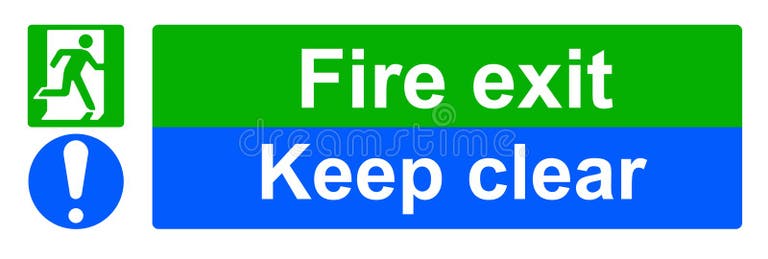 Fire Exit Keep Clear Stock Illustrations – 240 Fire Exit Keep Clear ...
