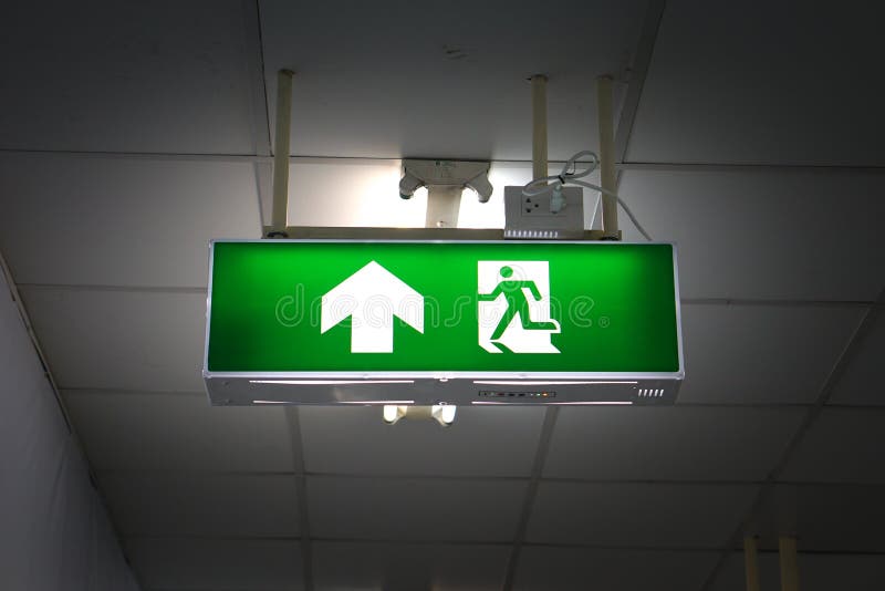 Fire exit in factory. editorial photography. Image of healthy - 112794192
