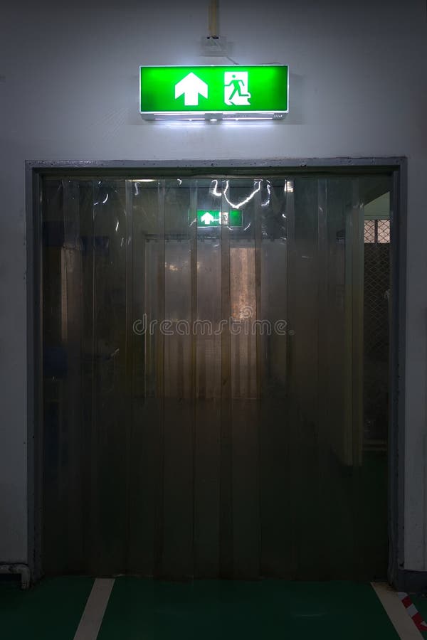 Fire exit in factory. editorial photography. Image of healthy - 112794192