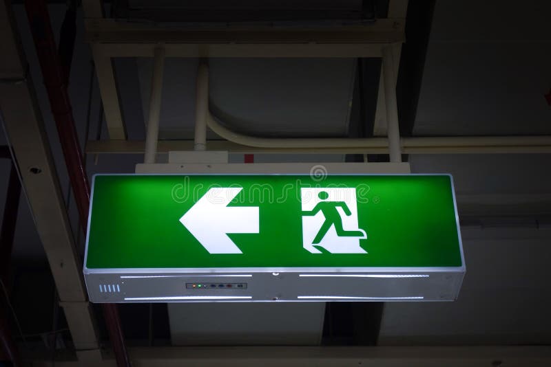 Fire exit in factory. stock photo. Image of assortment - 160713096