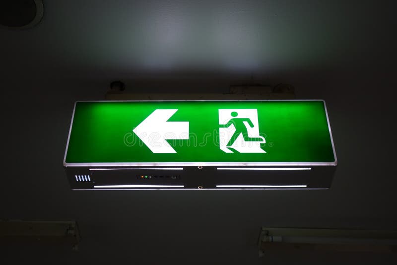 Fire exit in factory. stock image. Image of close, empty - 161122785
